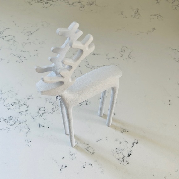 Crate&Barrel | Accents | Cratebarrel White Reindeer Figure 5 | Poshmark